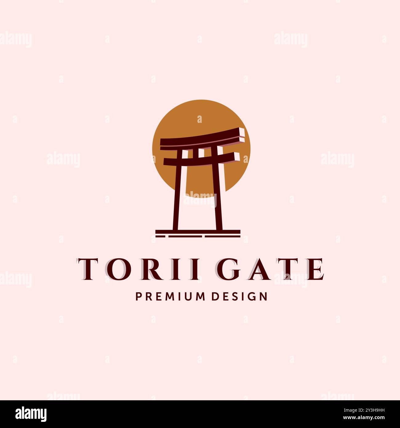 Torii or Japanese Traditional Gate Logo Vector Illustration Design ...
