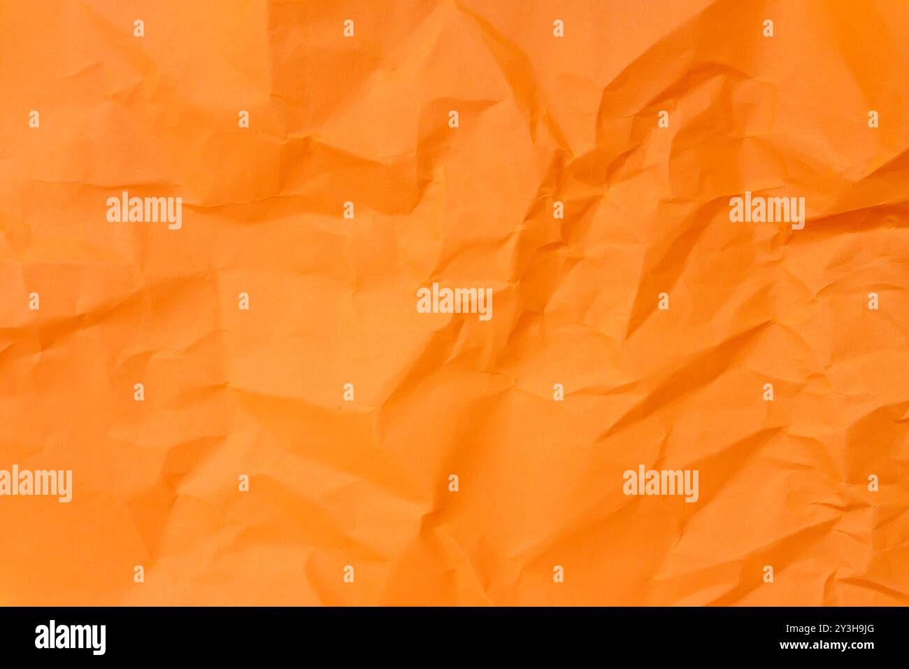 Top view and full frame of wrinkled or crumpled orange paper texture is ...