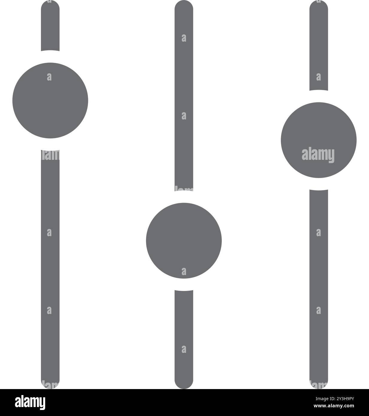 Sound mixer vector icon. Slider sound channel console control mixer balance audio Stock Vector ...