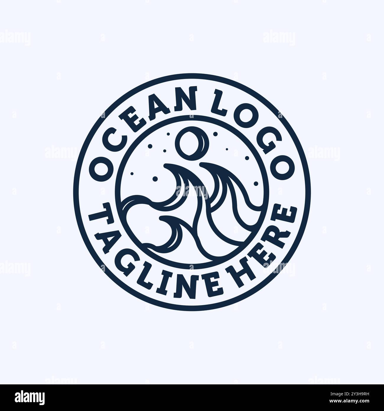 Ocean Wave Logo Design. Exclusive Logo, Symbol or Icon of Ocean ...
