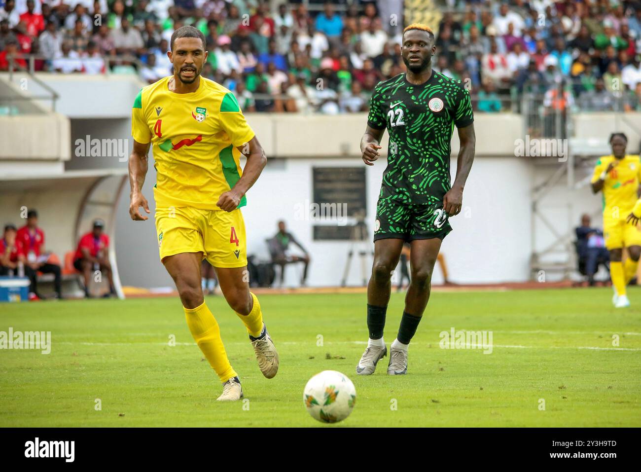 UYO, NIGERIA - SEPTEMBER 07: Boniface Victor Okoh of Nigeria and Cedric ...