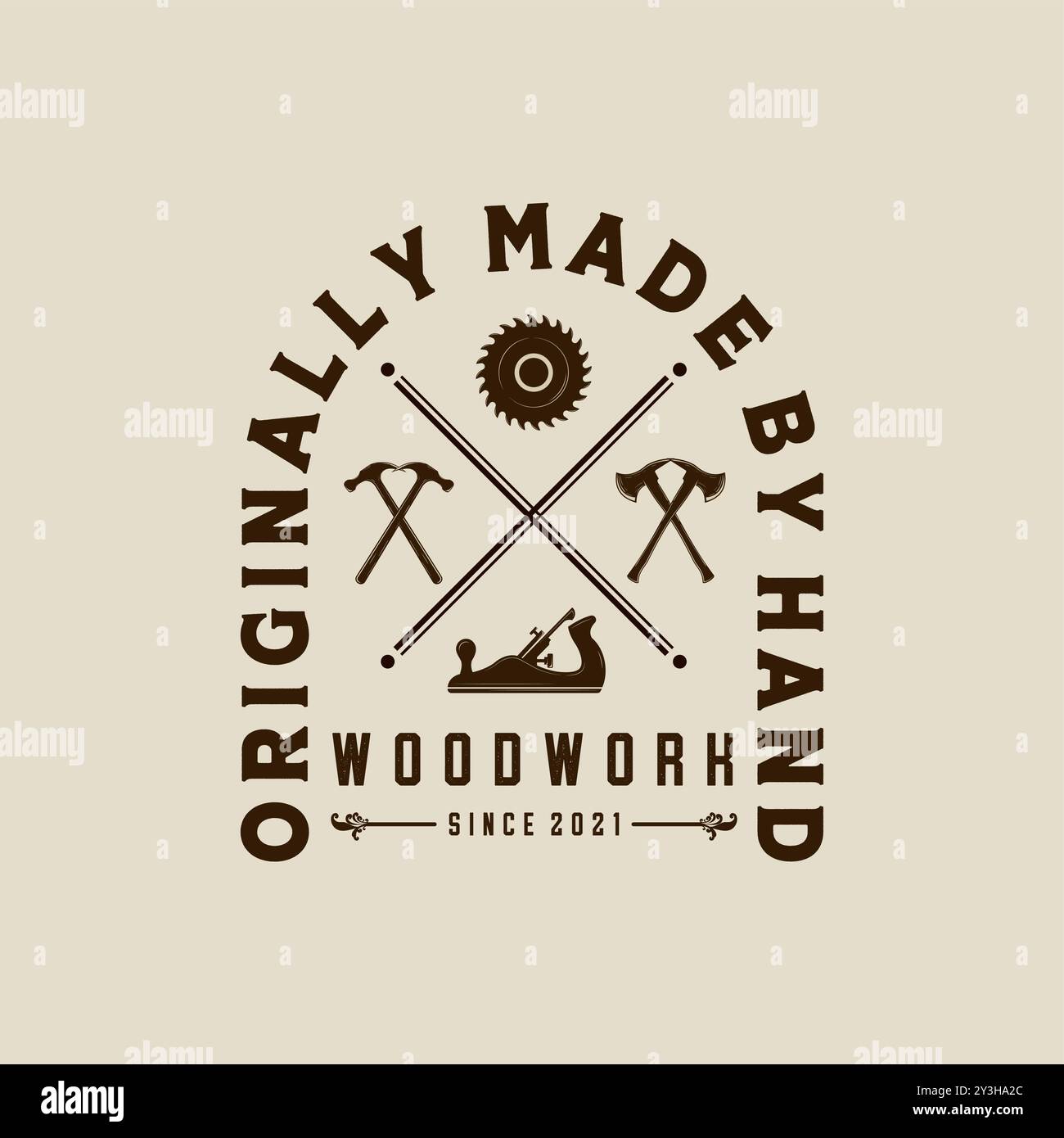 Woodwork Vector Illustration Logo Design. Woodwork Logo Template for ...