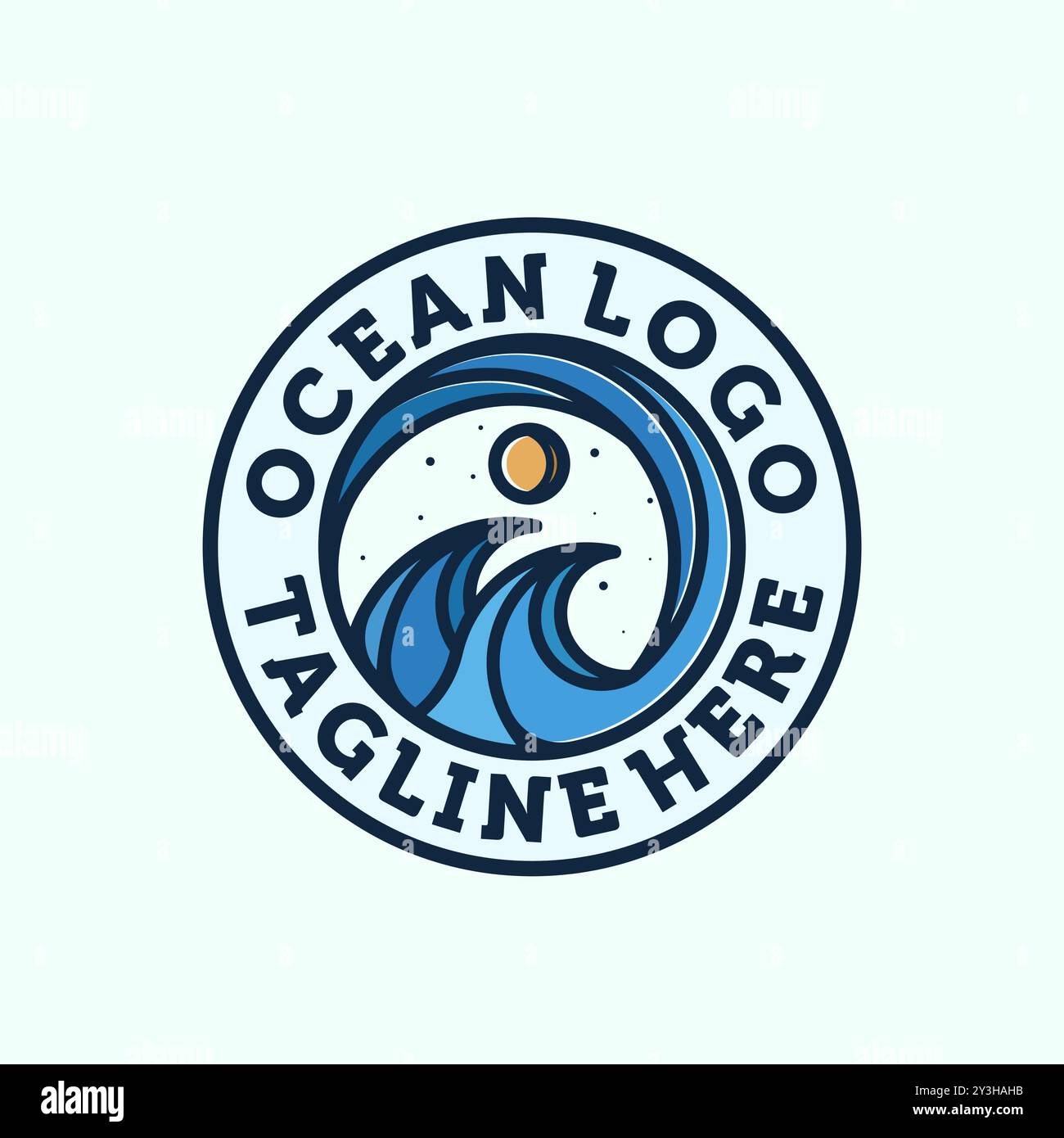 Ocean Wave Logo Design. Exclusive Logo, Symbol or Icon of Ocean ...