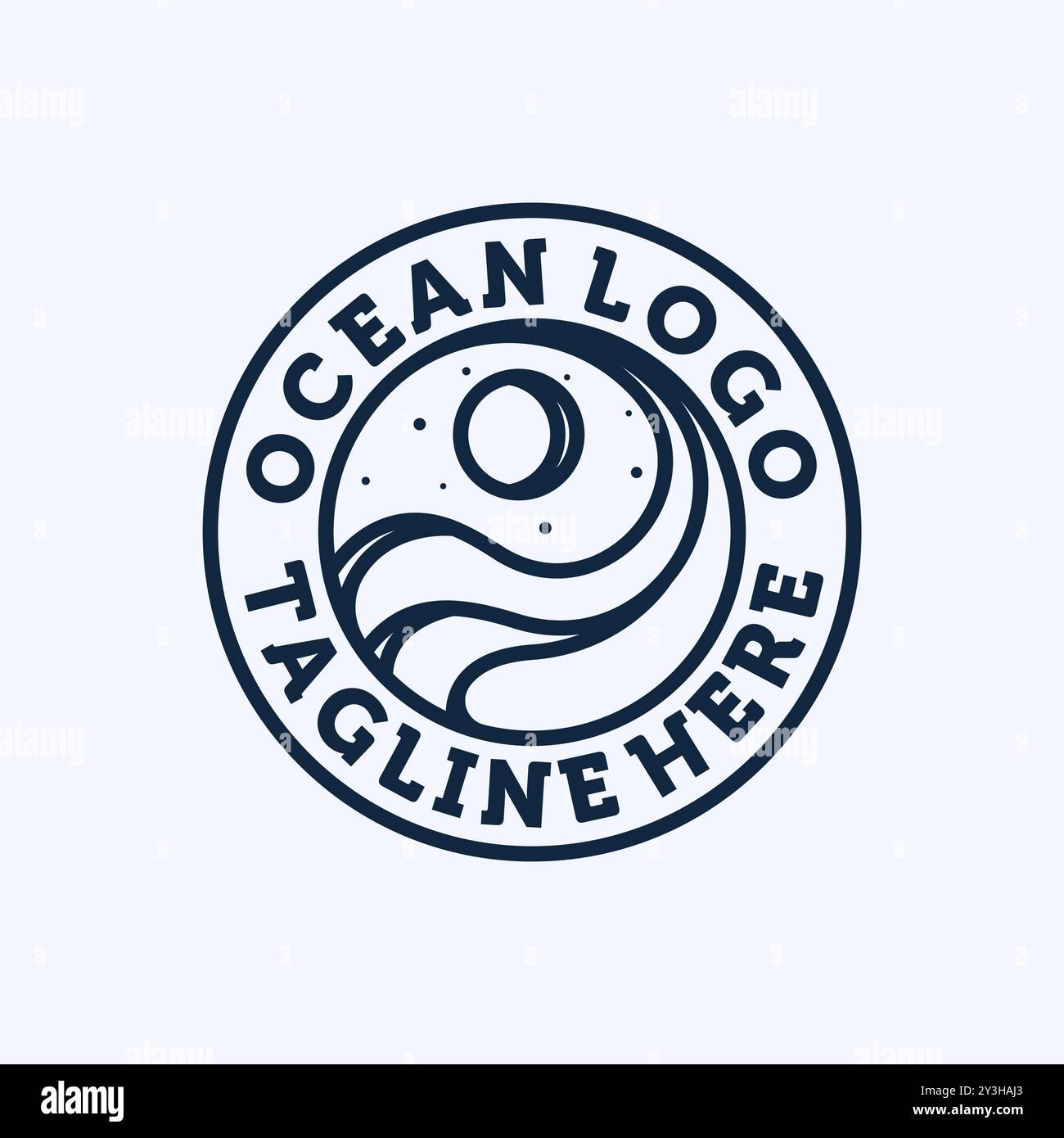 Ocean Wave Logo Design. Exclusive Logo, Symbol or Icon of Ocean ...