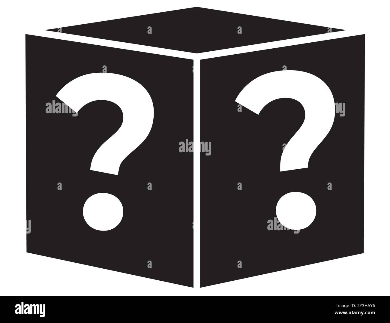 Mystery Box with Question Mark Silhouette Icon. Vector Stock Vector ...