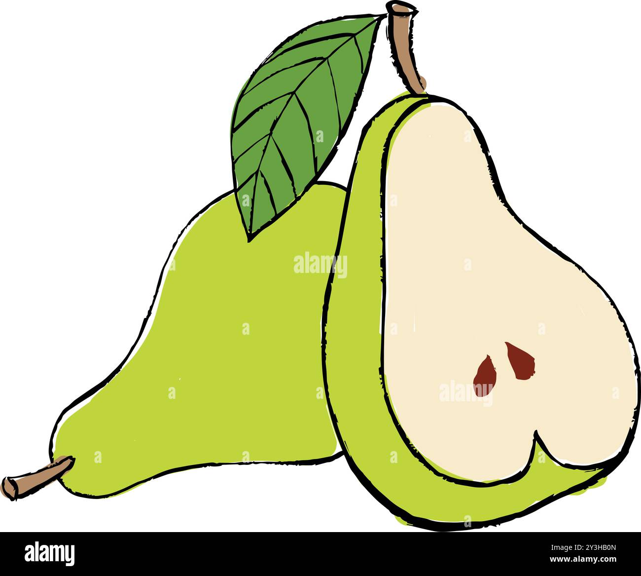 Pear poached pear Stock Vector Images - Alamy