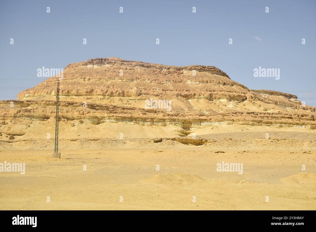stone hill in the middle of the sahara desert in siwa, Egypt Stock ...