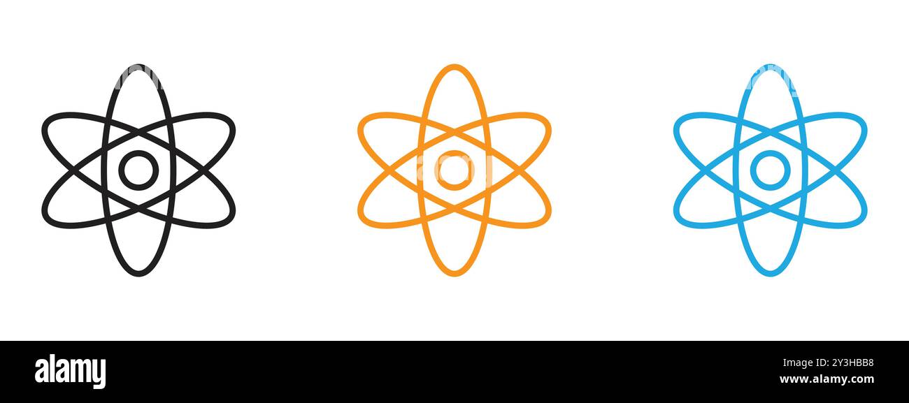 Atom Icon vector logo set collection for web app ui Stock Vector Image ...