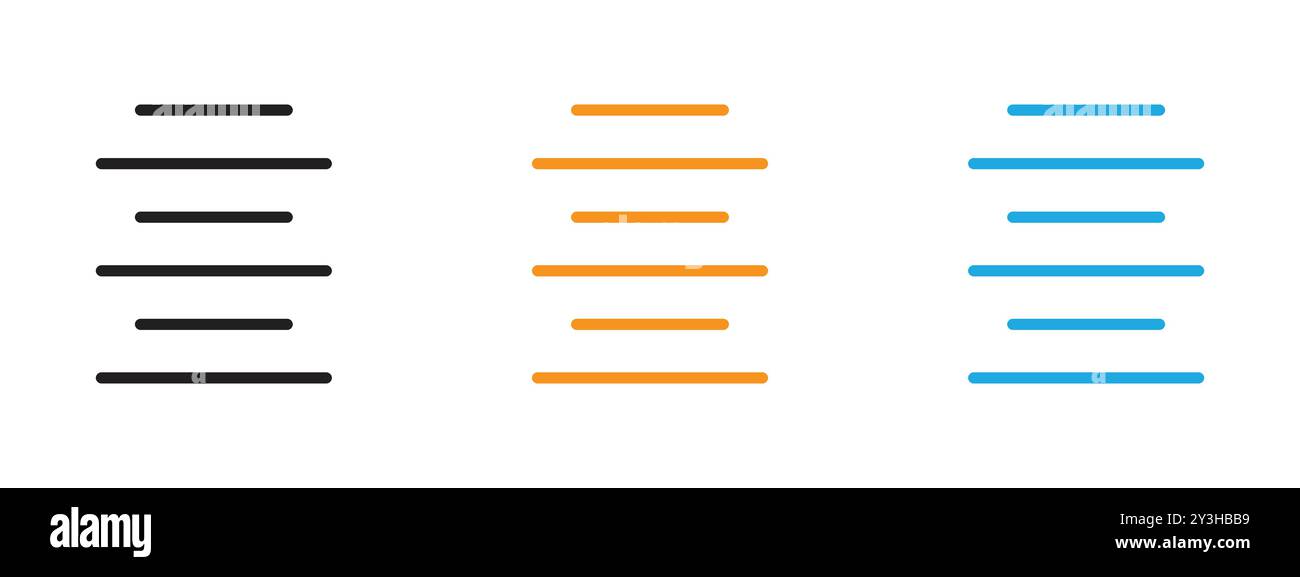 Align Center Icon Vector Logo Set Collection For Web App Ui Stock Vector Image And Art Alamy