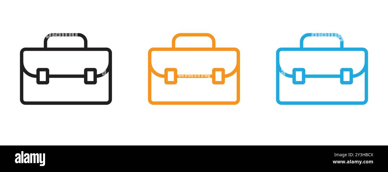 Briefcase icon vector logo set collection for web app ui Stock Vector ...