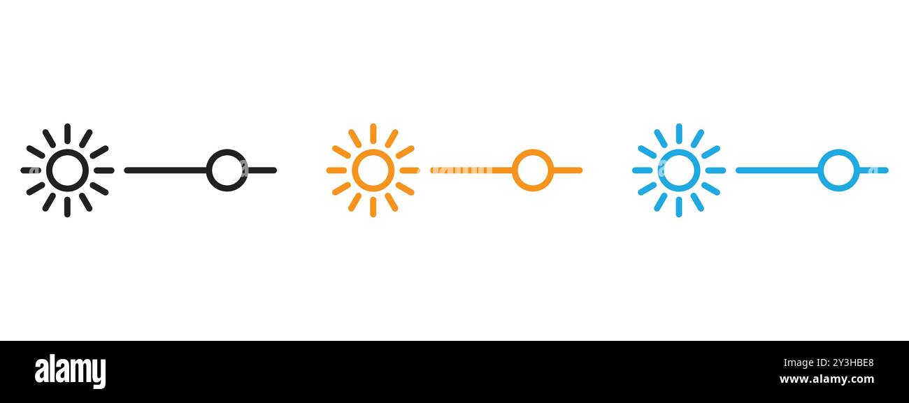 Brightness icon vector logo set collection for web app ui Stock Vector ...