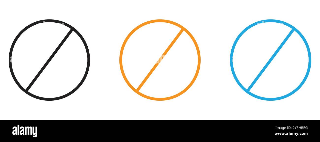 Blocked icon vector logo set collection for web app ui Stock Vector ...