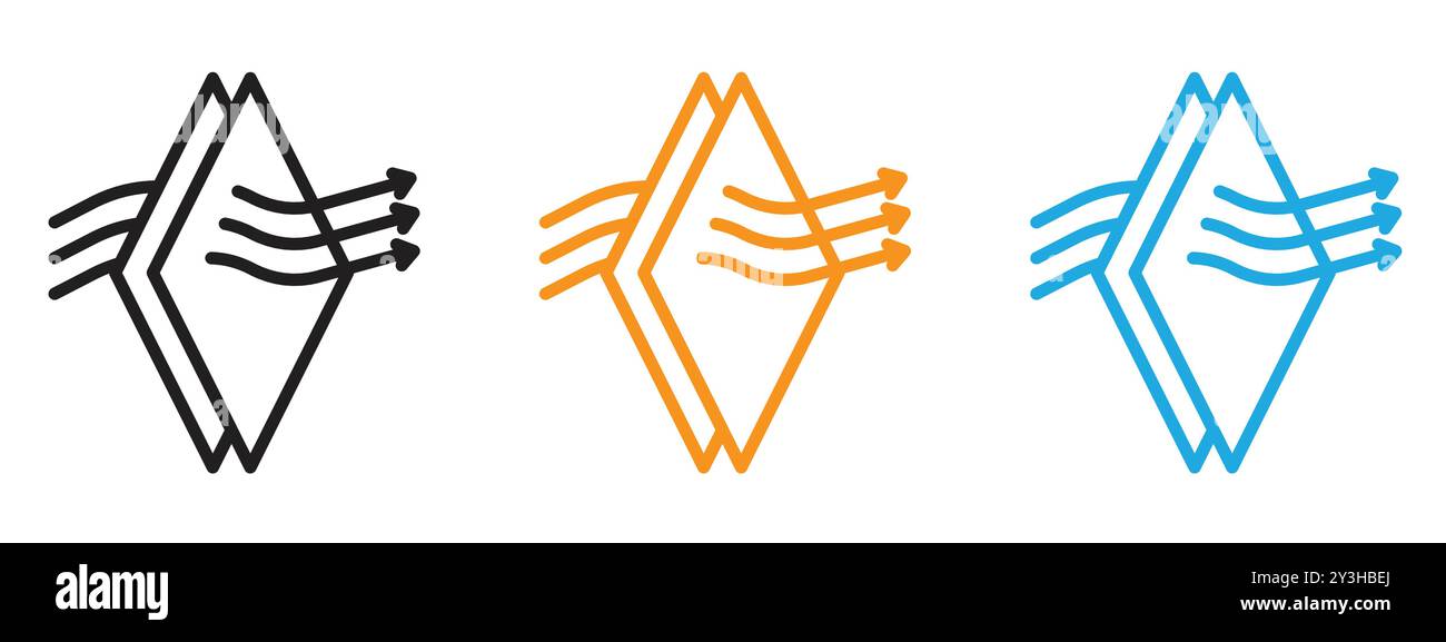Air purification icon vector logo set collection for web app ui Stock ...