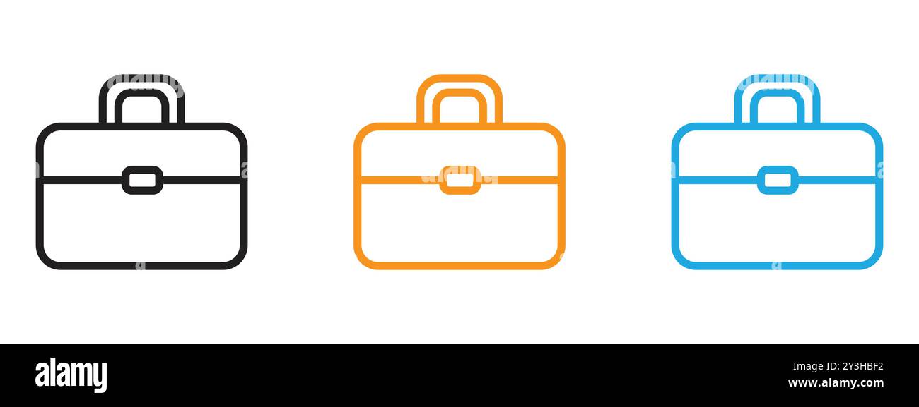 Briefcase icon vector logo set collection for web app ui Stock Vector ...