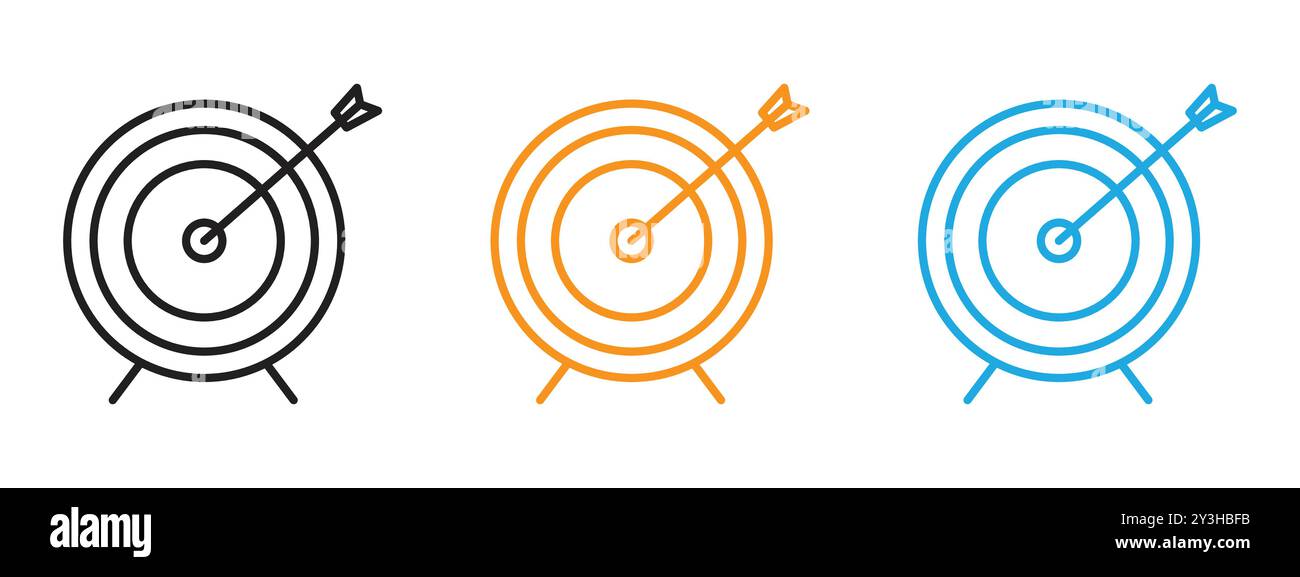Bullseye icon vector logo set collection for web app ui Stock Vector ...