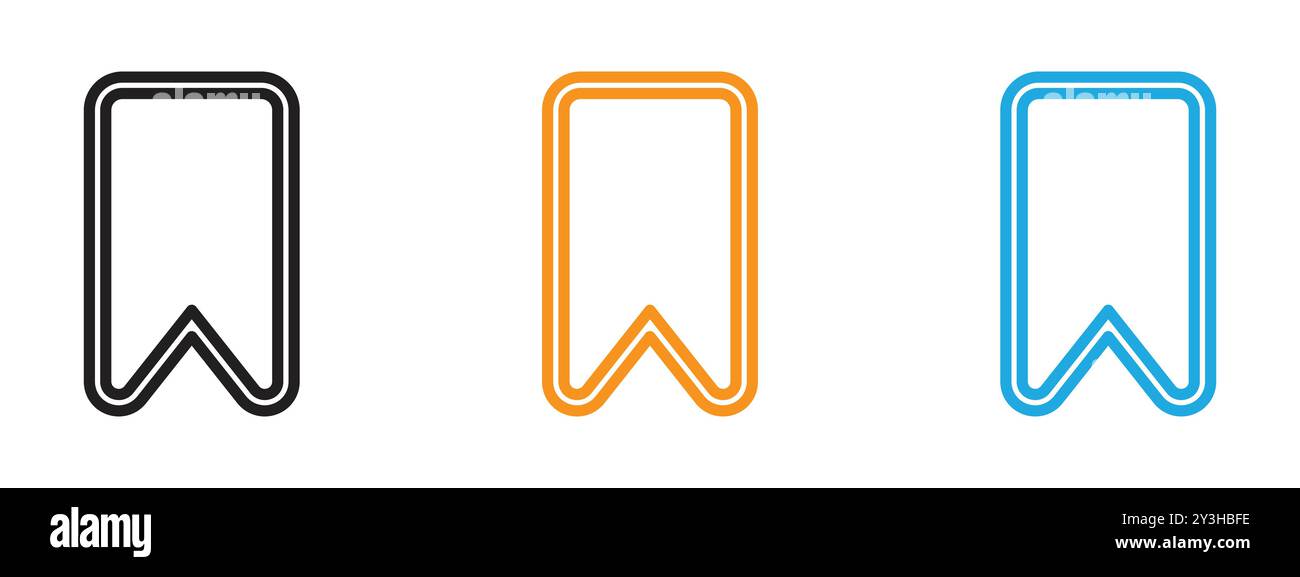 Bookmark icon vector logo set collection for web app ui Stock Vector ...