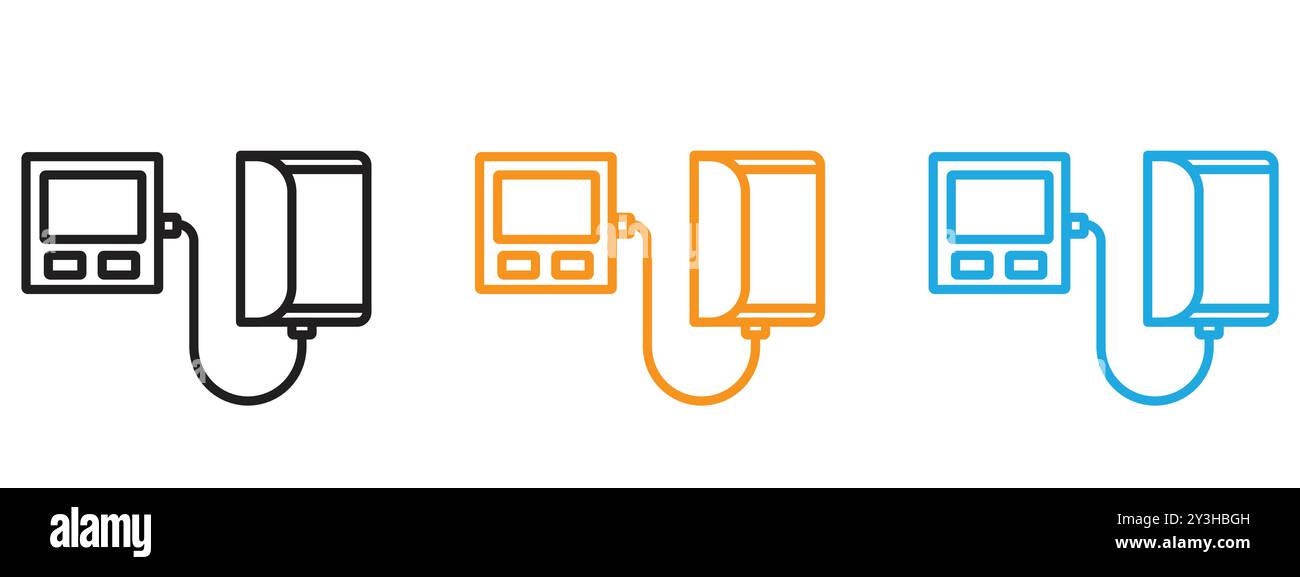 Blood pressure meter icon vector logo set collection for web app ui ...