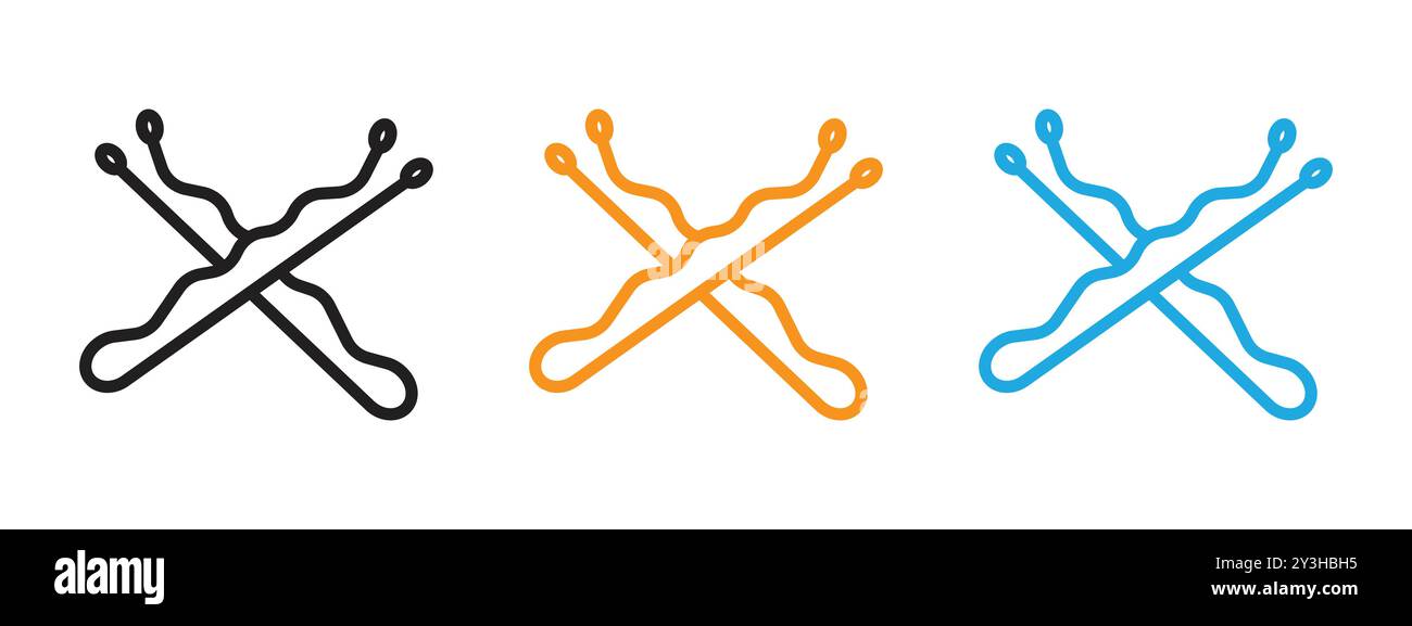 Bobby pin icon vector logo set collection for web app ui Stock Vector ...