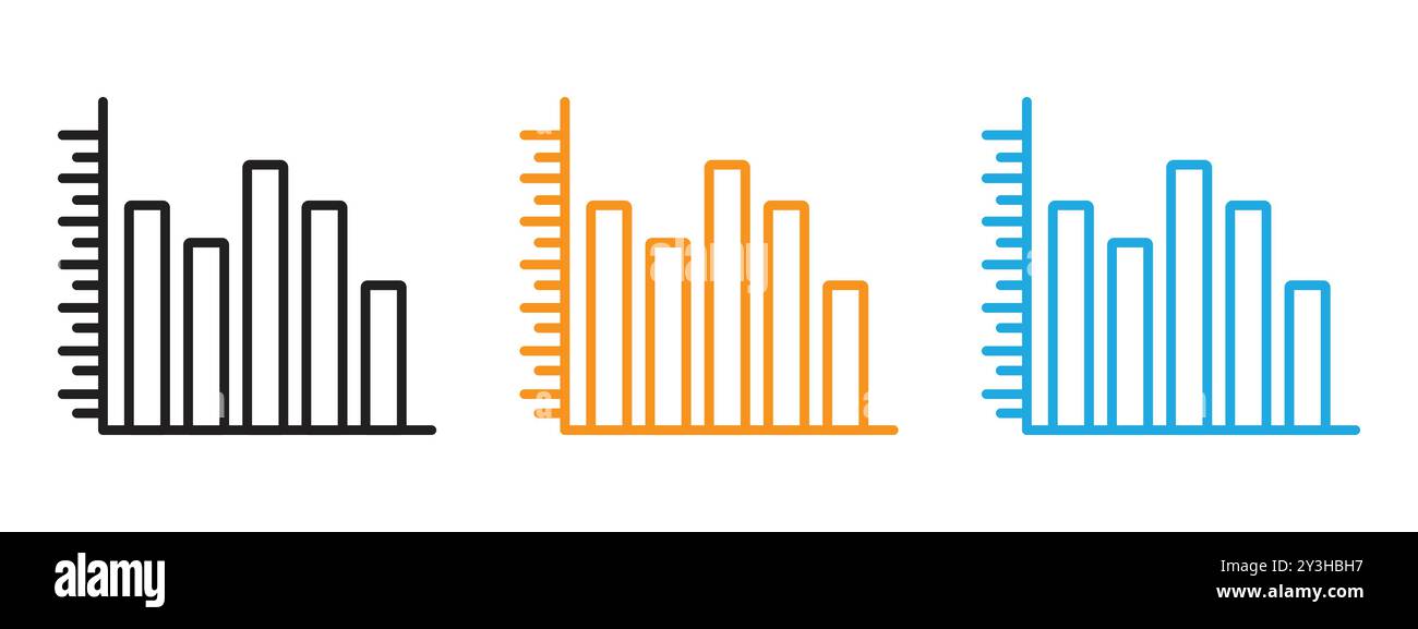 Chart histogram icon vector logo set collection for web app ui Stock Vector Image & Art - Alamy