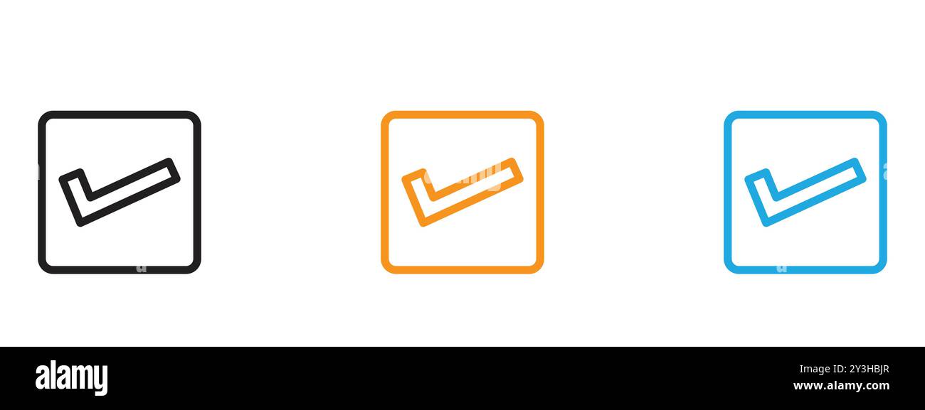 Checkbox icon vector logo set collection for web app ui Stock Vector Image & Art - Alamy