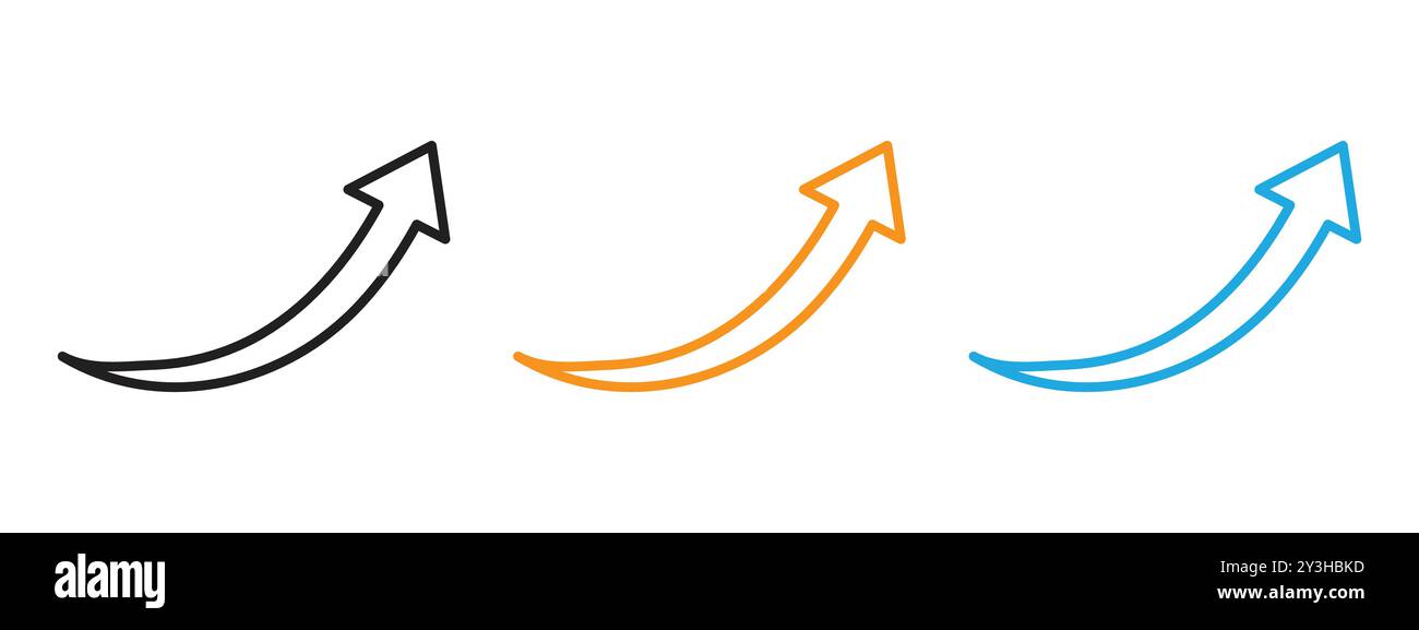 Curved arrow icon vector logo set collection for web app ui Stock Vector Image & Art - Alamy