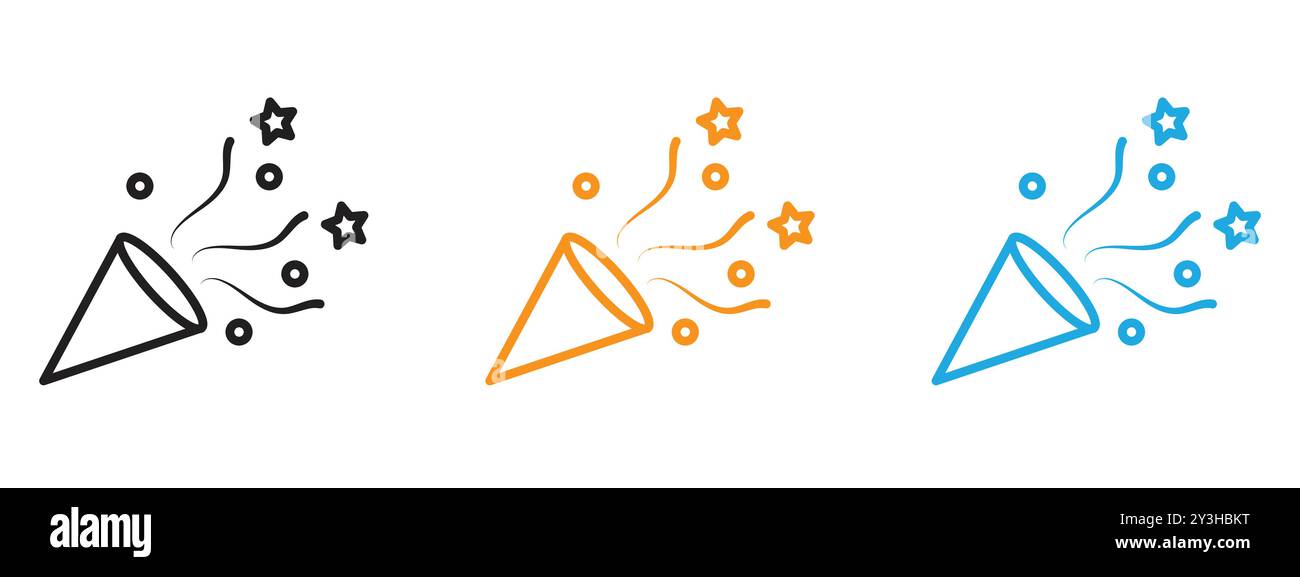 Confetti icon vector logo set collection for web app ui Stock Vector ...