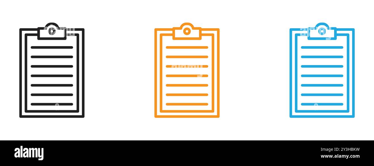 Clipboard icon vector logo set collection for web app ui Stock Vector ...