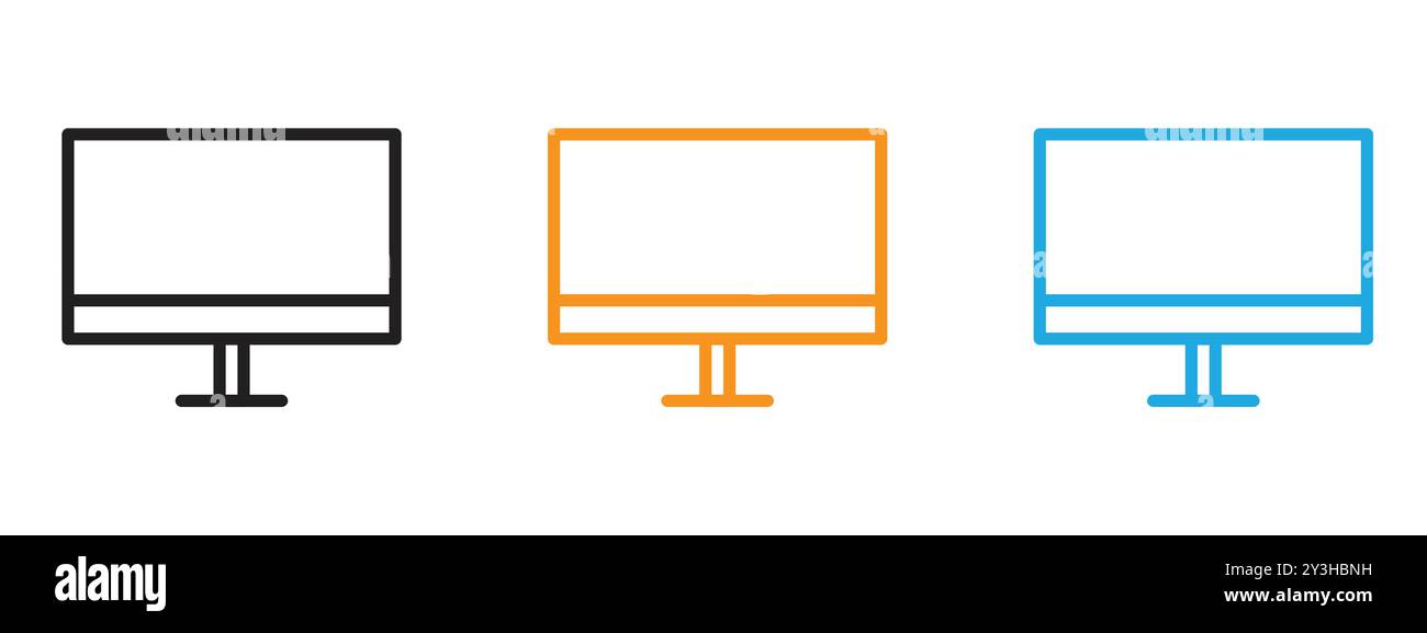 Desktop icon vector logo set collection for web app ui Stock Vector ...