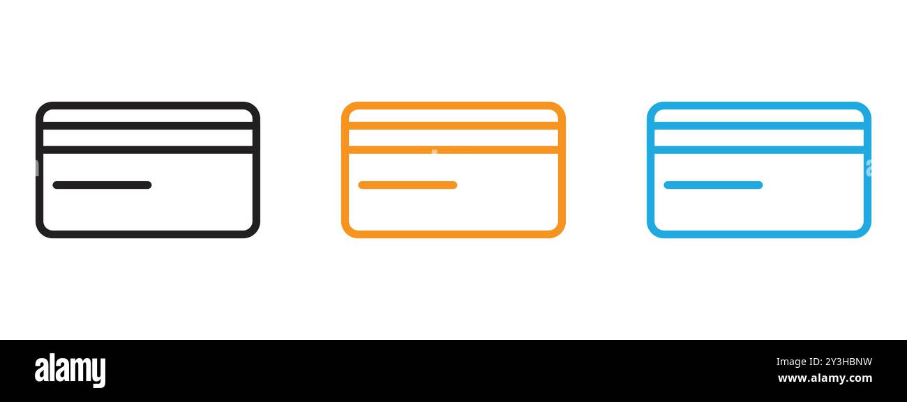 Credit card icon vector logo set collection for web app ui Stock Vector ...