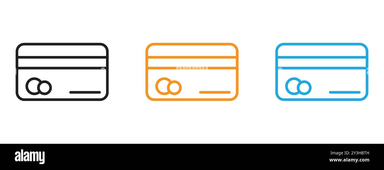 Credit card icon vector logo set collection for web app ui Stock Vector ...