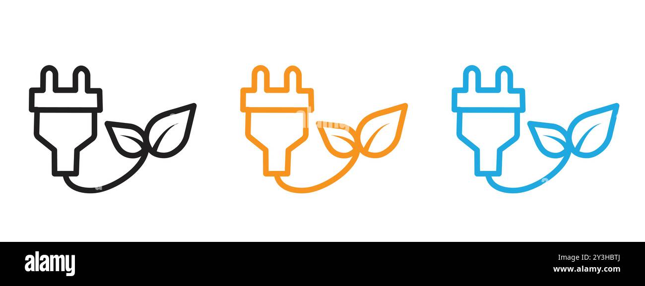 Eco Energy icon vector logo set collection for web app ui Stock Vector ...