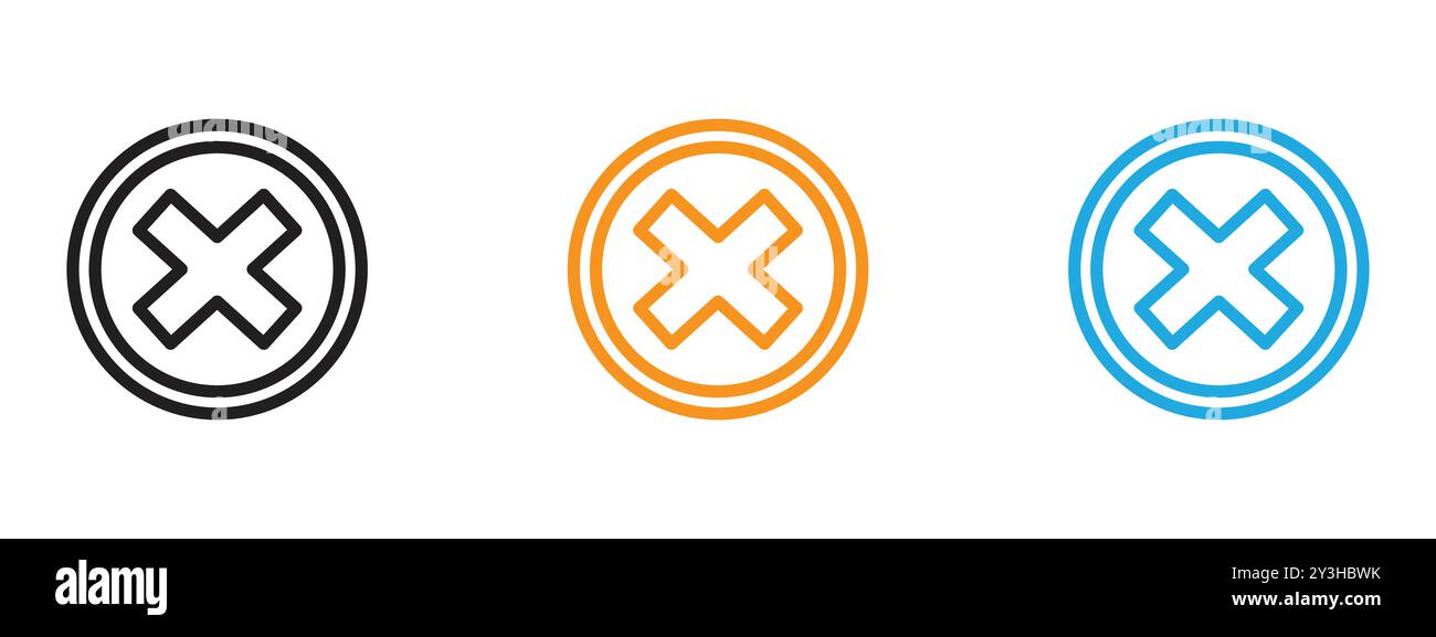 Error Icon vector logo set collection for web app ui Stock Vector Image ...