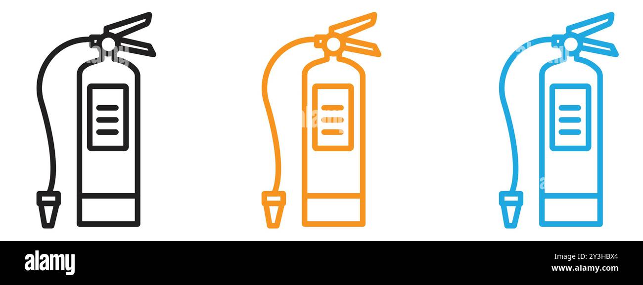 Fire extinguisher icon vector logo set collection for web app ui Stock ...