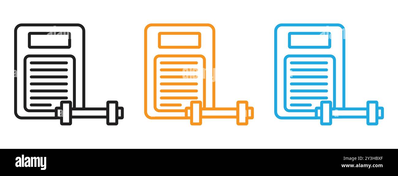 Fitness plan icon vector logo set collection for web app ui Stock ...