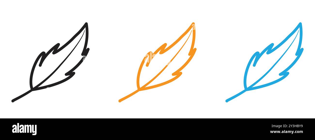 Feather icon vector logo set collection for web app ui Stock Vector ...