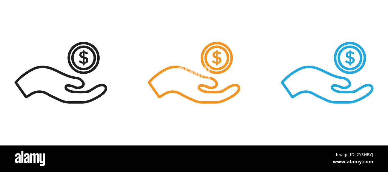 Donate icon vector logo set collection for web app ui Stock Vector ...