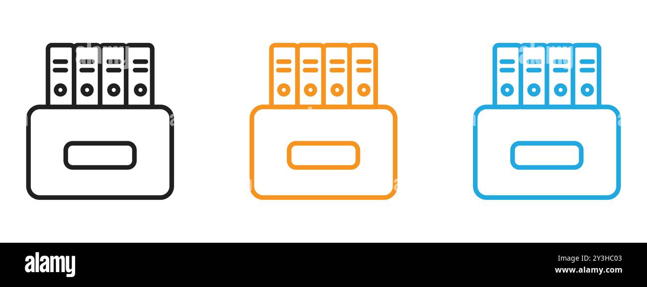 Folder box icon vector logo set collection for web app ui Stock Vector ...