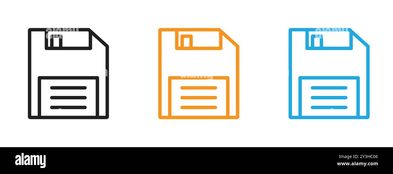 Floppy disk icon vector logo set collection for web app ui Stock Vector ...
