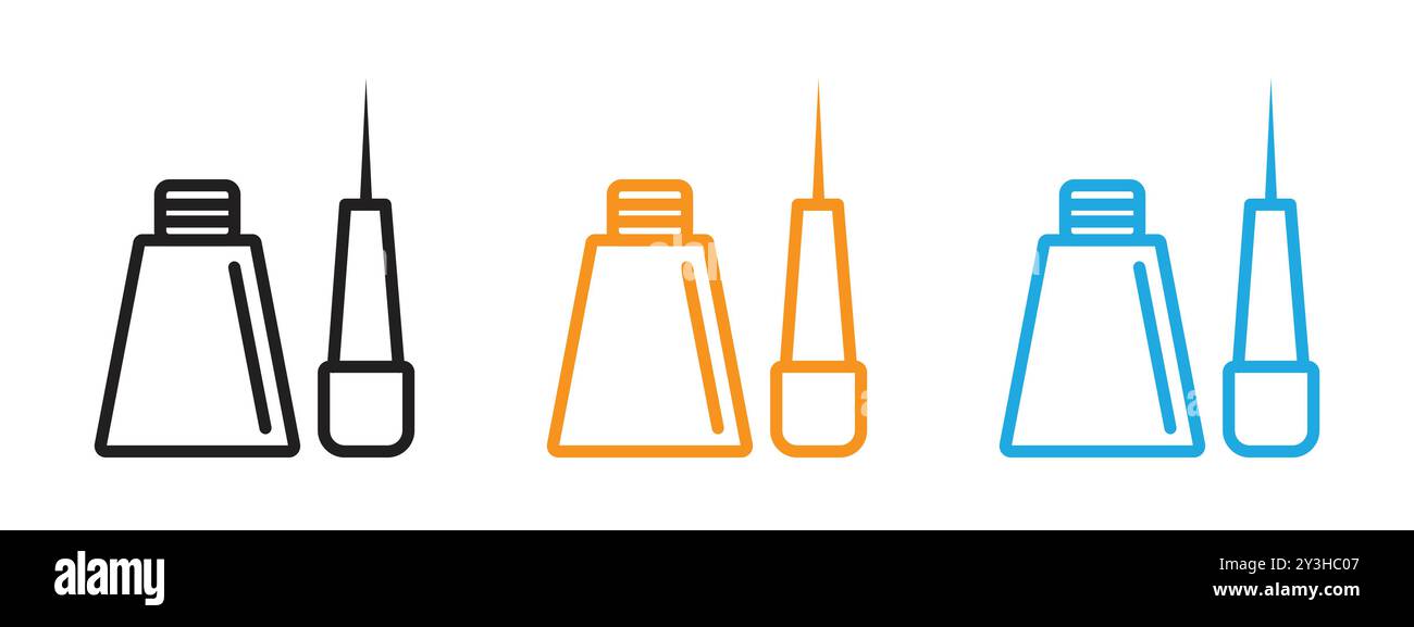 Eyeliner icon vector logo set collection for web app ui Stock Vector ...