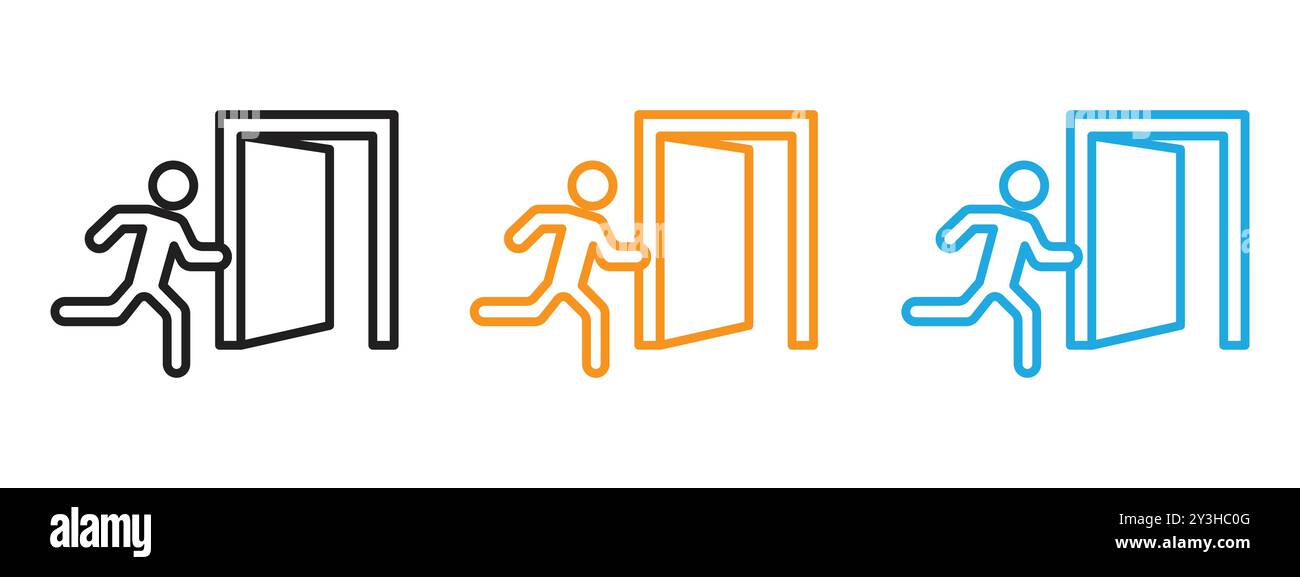 Exit icon vector logo set collection for web app ui Stock Vector Image ...