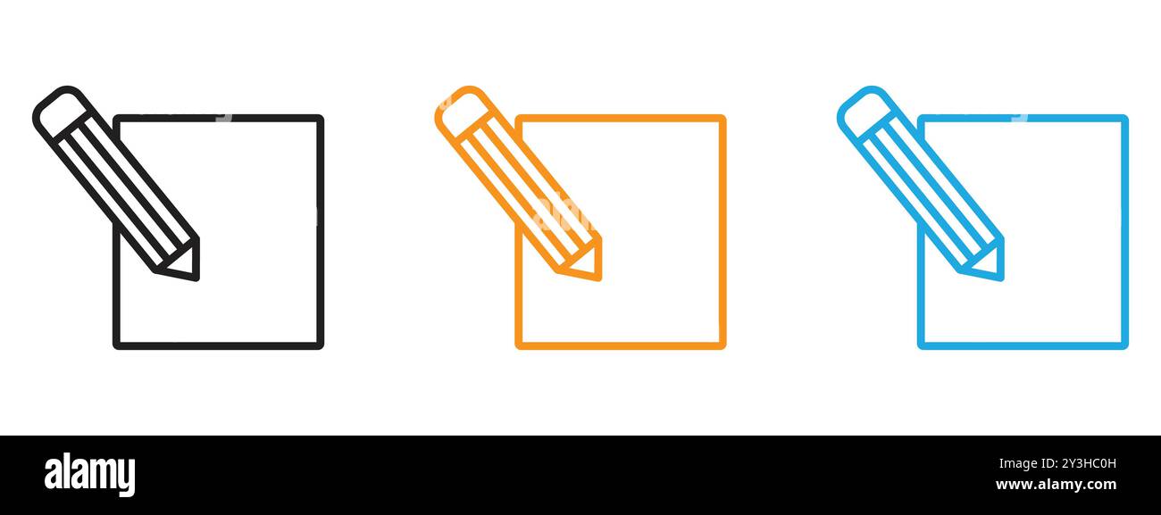 Edit icon vector logo set collection for web app ui Stock Vector Image ...