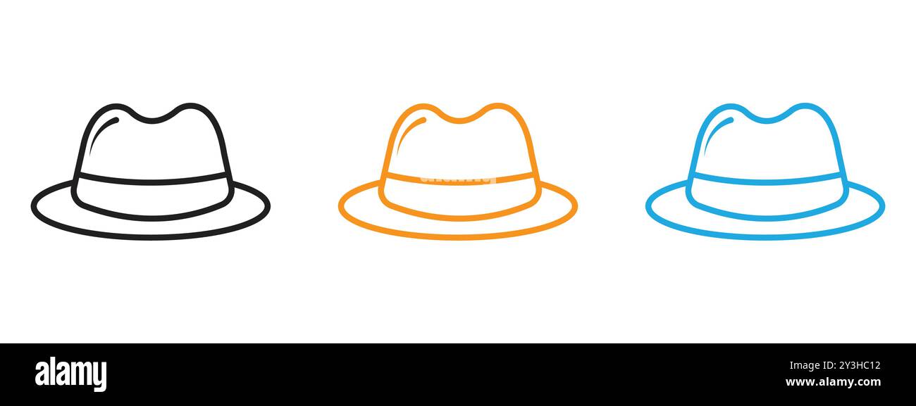 Hat Icon vector logo set collection for web app ui Stock Vector Image ...