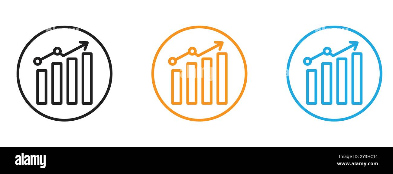 Improvement growth icon vector logo set collection for web app ui Stock ...