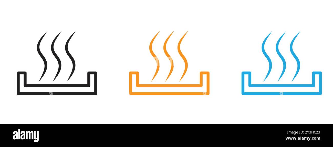 Heat icon vector logo set collection for web app ui Stock Vector Image ...