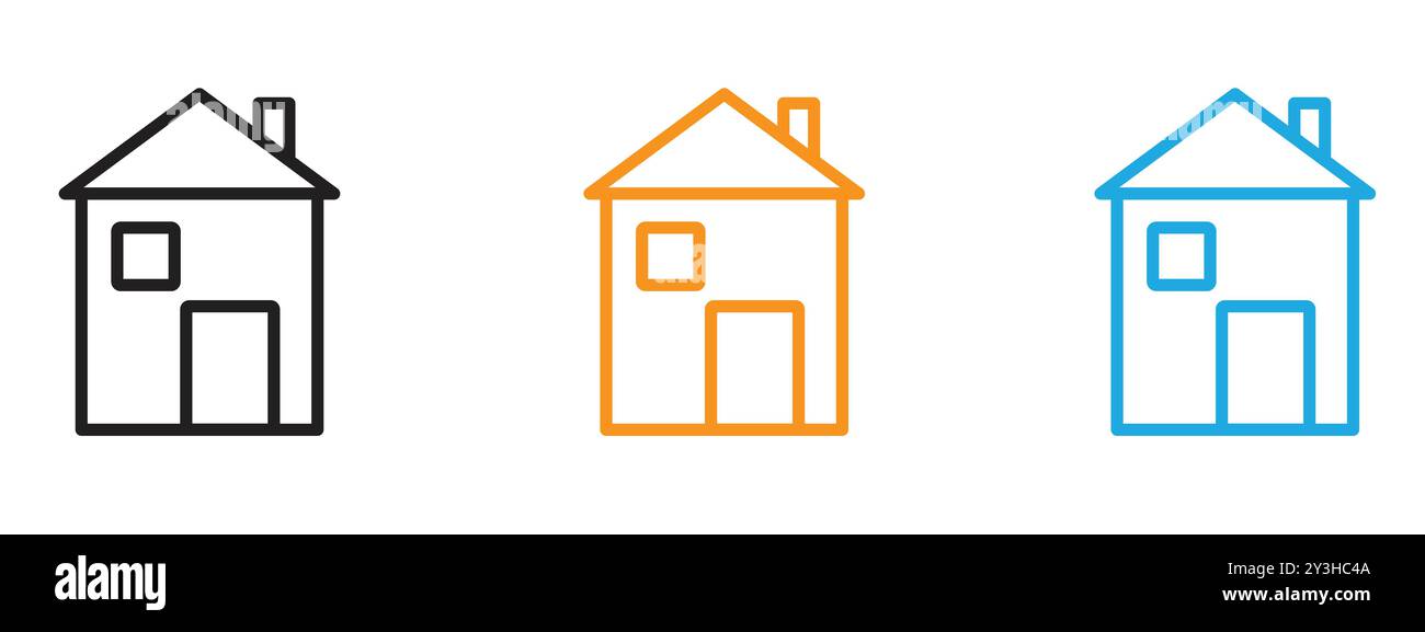 House icon vector logo set collection for web app ui Stock Vector Image ...