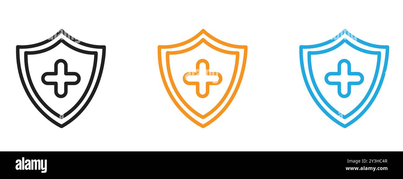 immunity icon vector logo set collection for web app ui Stock Vector ...