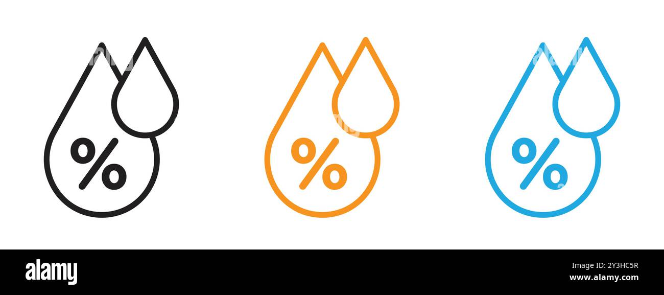 Humidity icon vector logo set collection for web app ui Stock Vector ...