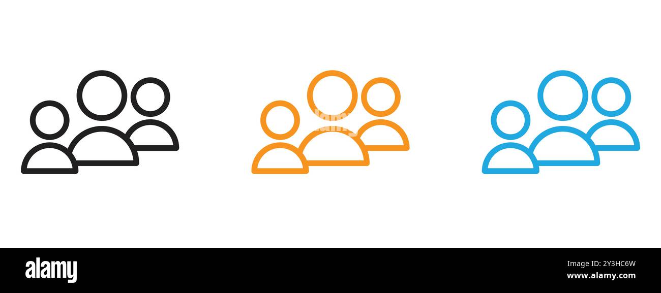 Group icon vector logo set collection for web app ui Stock Vector Image ...