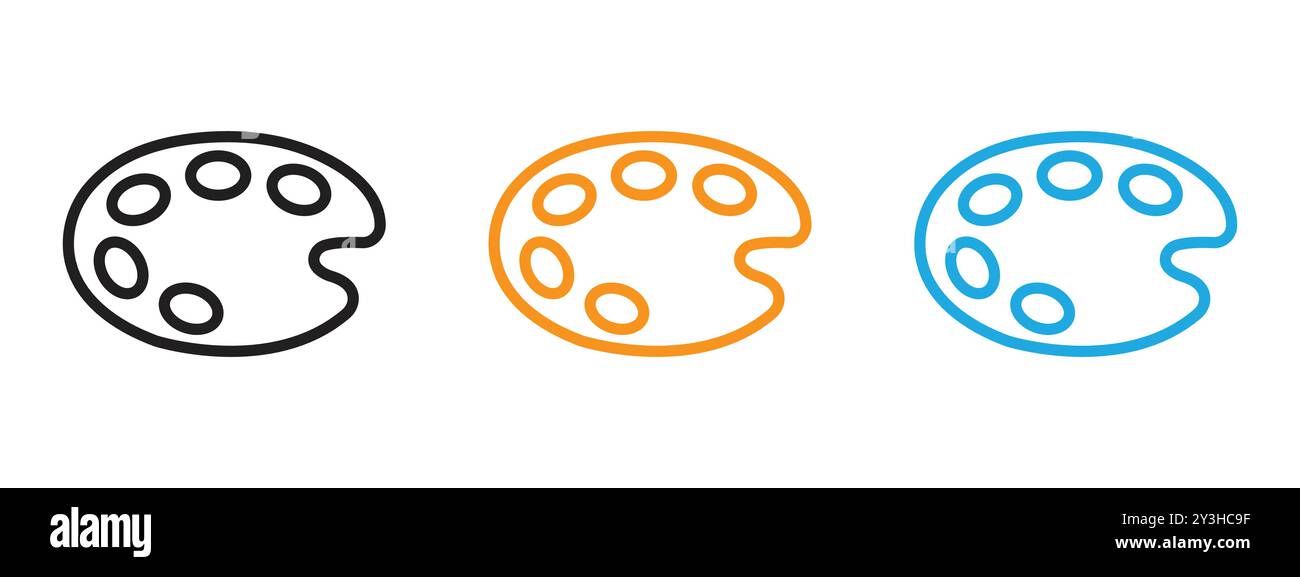 Palette icon vector logo set collection for web app ui Stock Vector ...