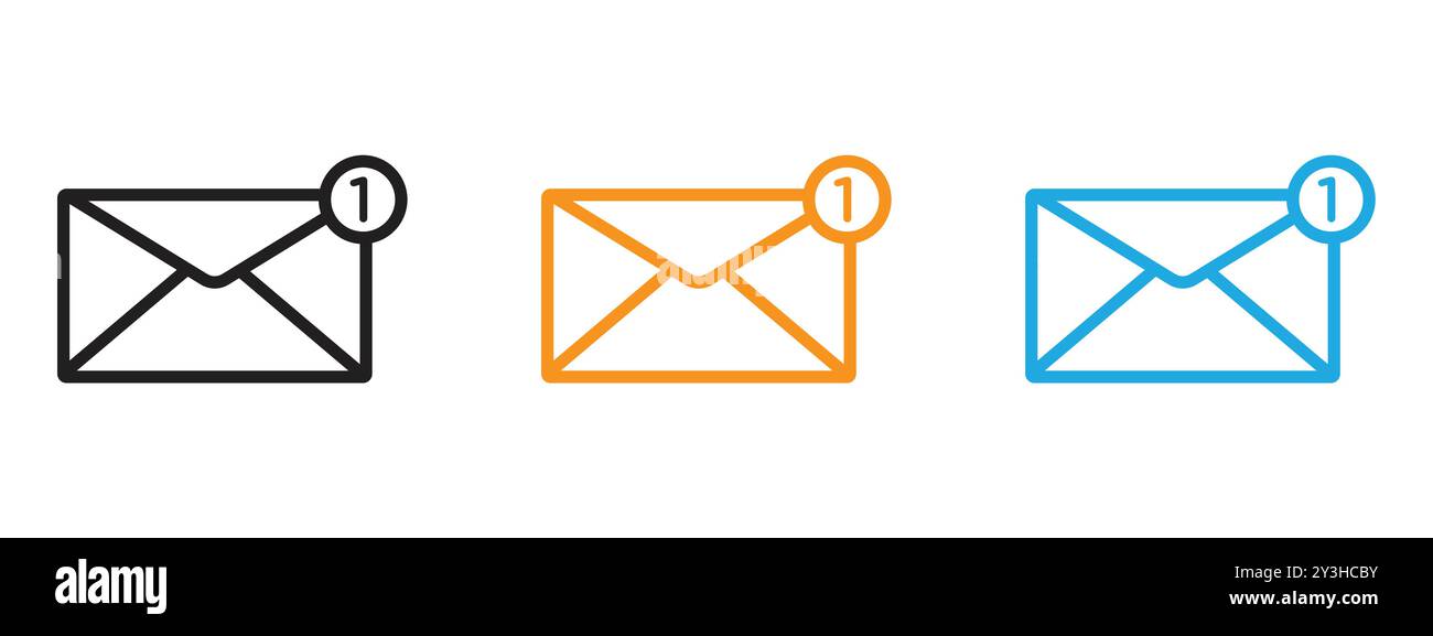 Inbox icon vector logo set collection for web app ui Stock Vector Image ...